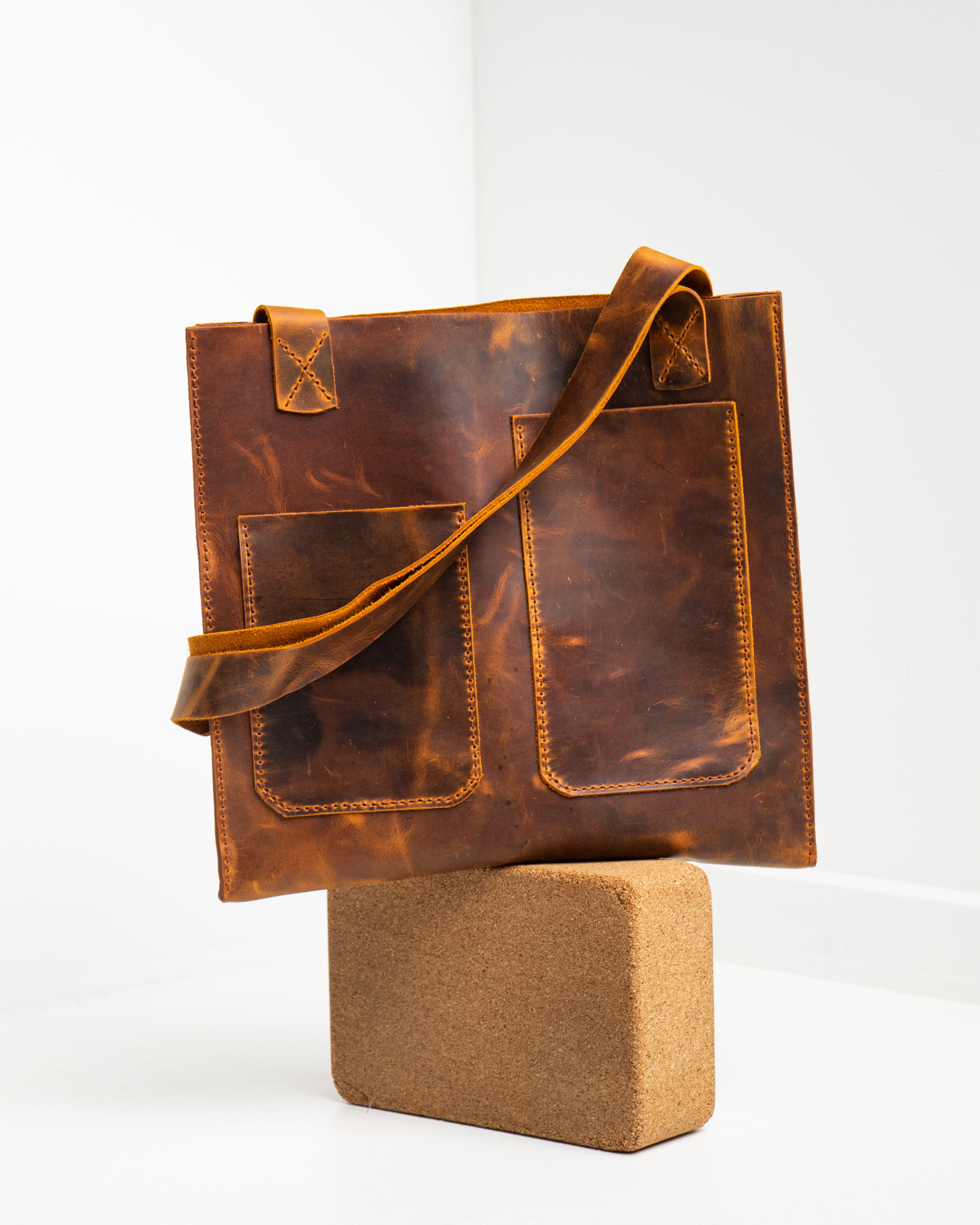 Birk Large Leather Bag- Zerya The Label